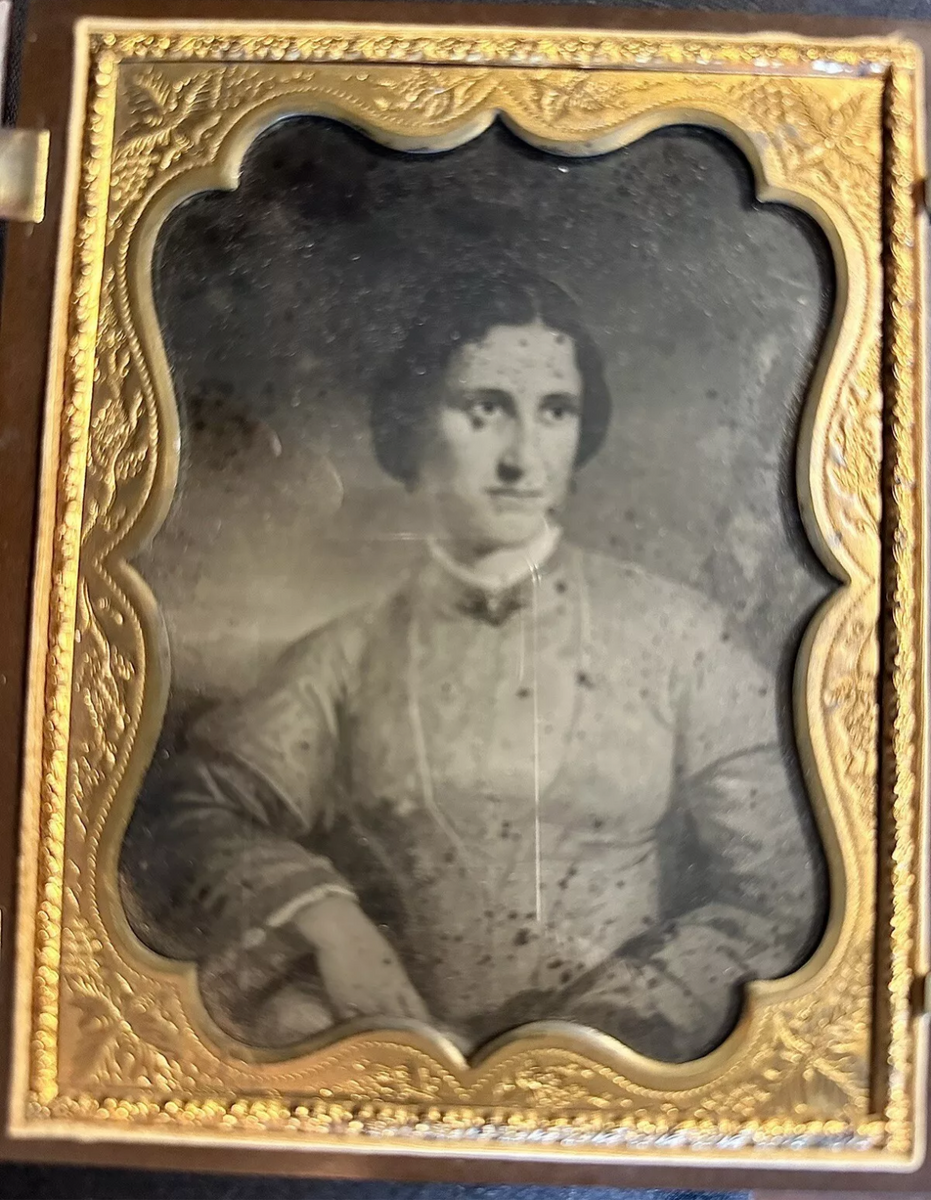 Large 1850s Half Plate Ambrotype - Painting of a Woman - in Rare Union ...