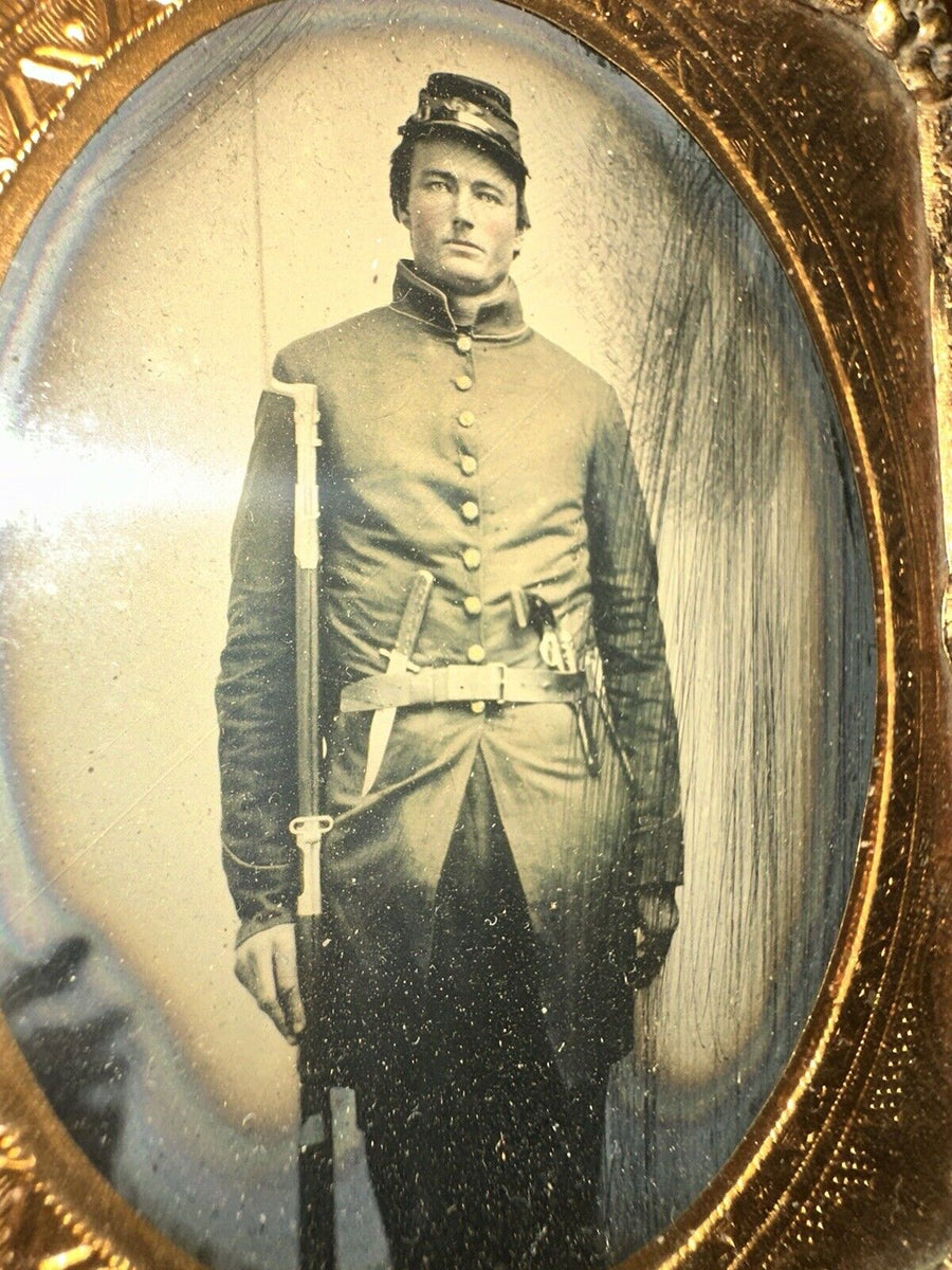 Ruby Ambrotype Armed Civil War Soldier / Infantry – The Thanatos ...