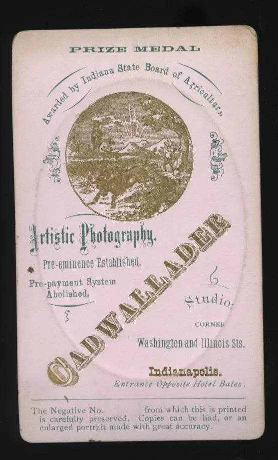 TWO Self Portrait Photographer John Cadwallader Indiana Michigan 1860s ...