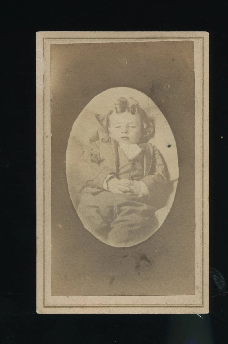 Post Mortem CDV Photo of a Little Boy with Curls 1800s Antique – The ...