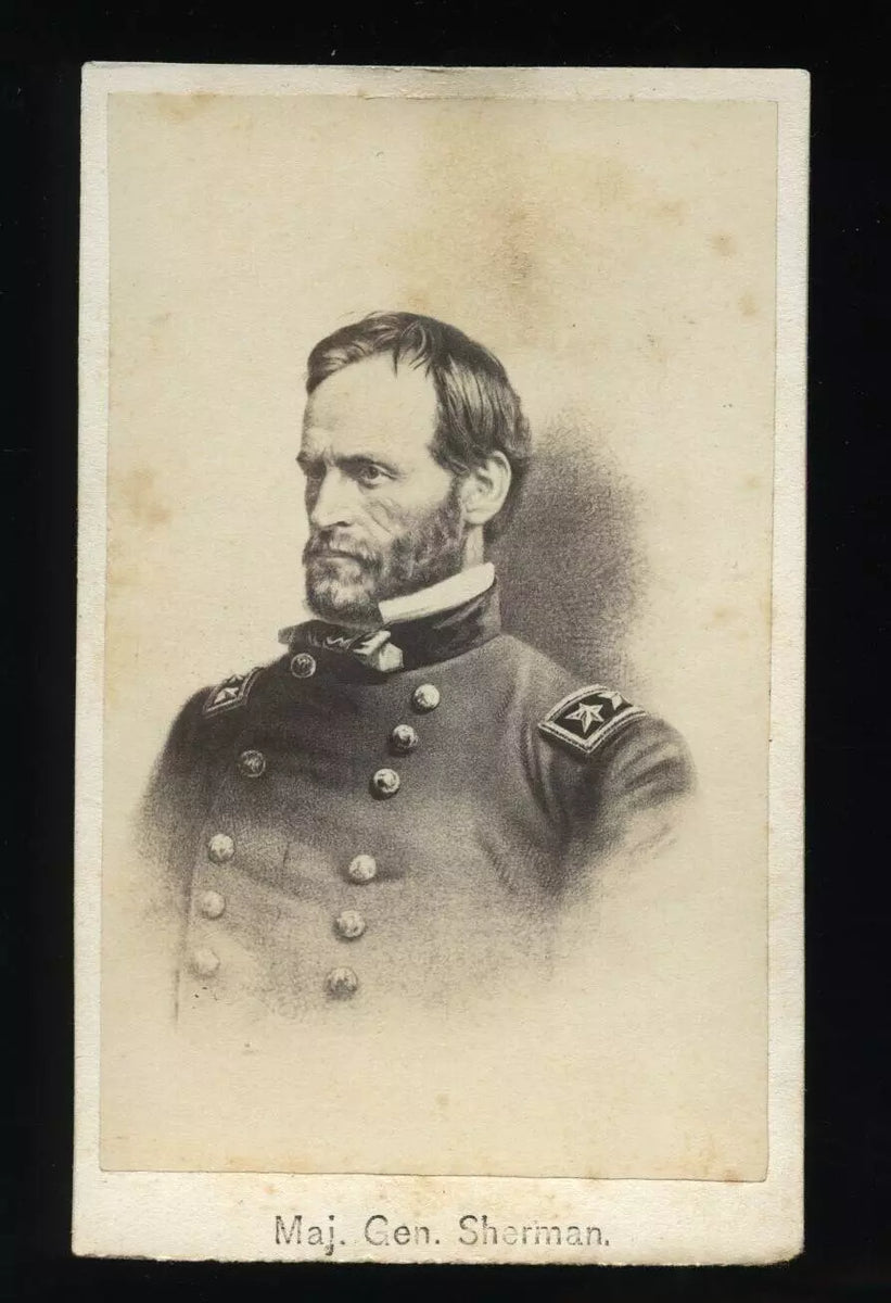 Civil War General William Sherman CDV 1865 – The Thanatos Archive Store