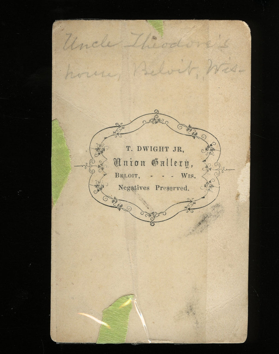 Uncle Theodore's House in Beloit Wisconsin 1860s CDV Photo / antique v ...
