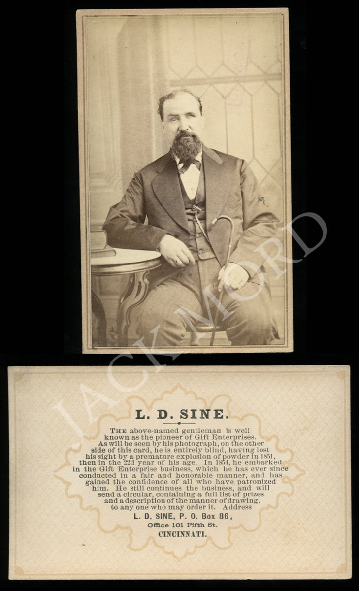 Rare 1860s CDV Photo of Blind Man with Interesting History – The ...