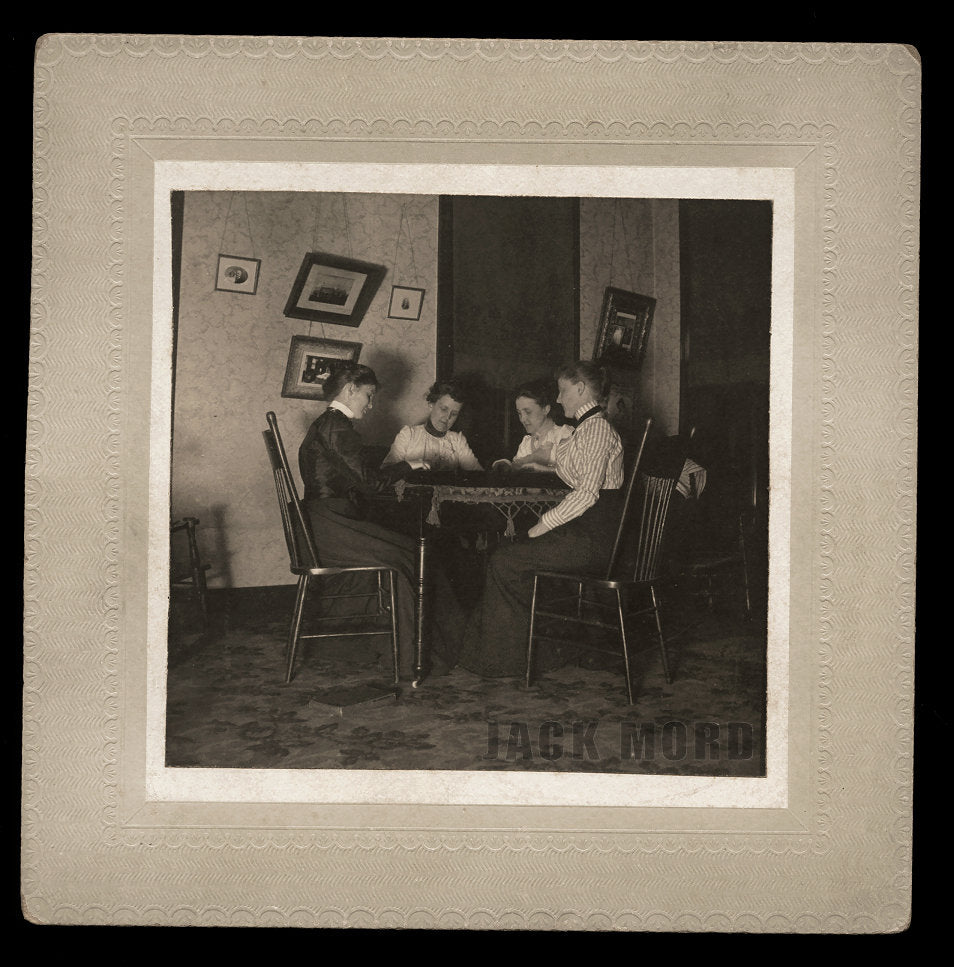 antique photo women in creepy victorian parlor halloween seance or oui ...
