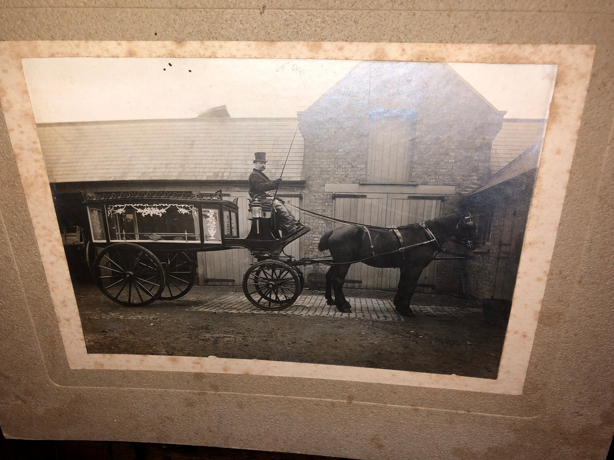 Horse Drawn Funeral Hearse & Driver - Antique Photo Early 1900s – The ...