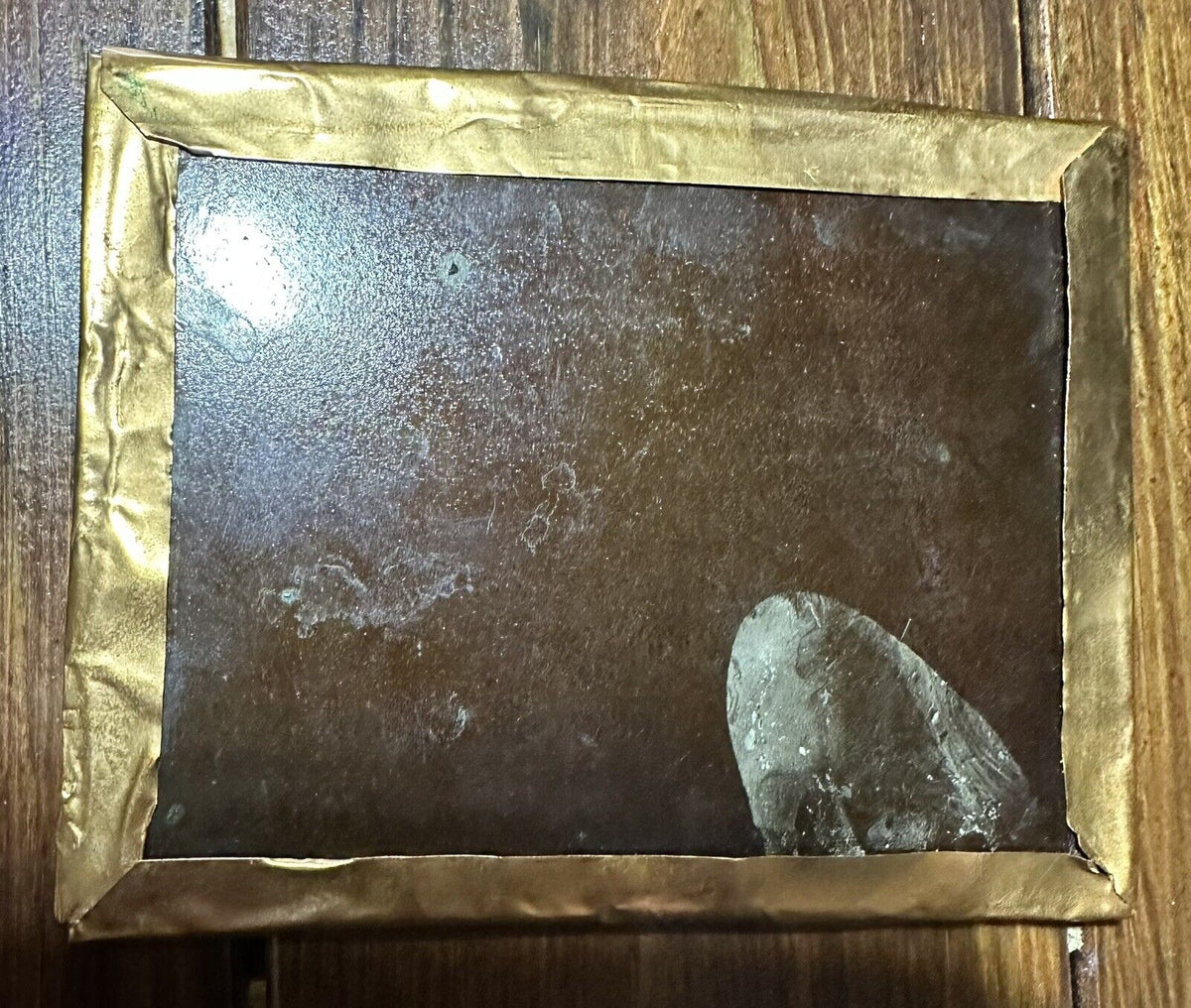 Tintype Photo 1860s Civil War Era Outdoor Town Street Scene Signs Peop ...