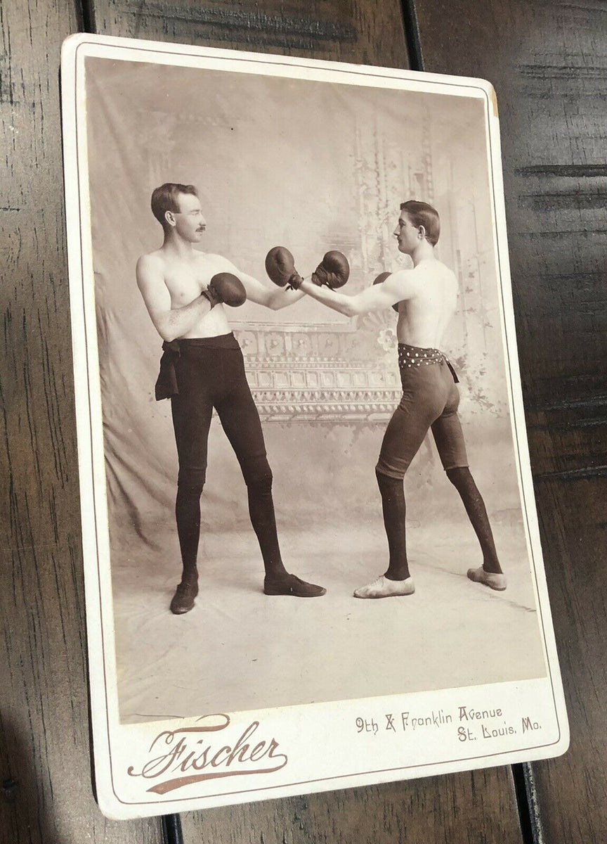 Shirtless Boxers St Louis Missouri Antique 1800s Boxing Sports Photo R ...